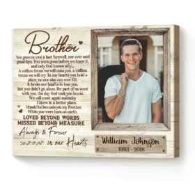 Personalized Memorial Gift For Loss Of Father, Memorial Canvas For Dad ...