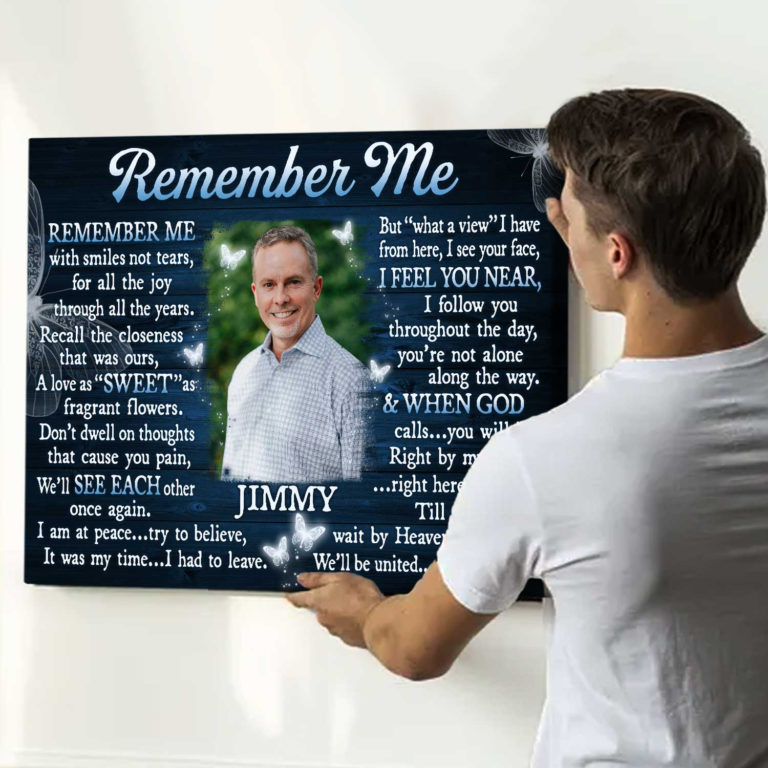 Unique Personalized Memorial Gifts, Custom Memorial Canvas With Picture ...