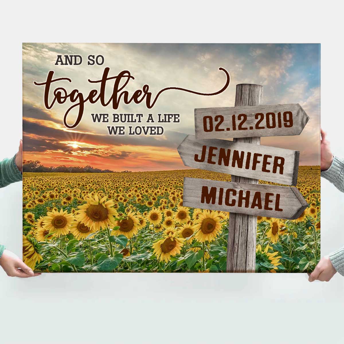 Personalized Road Sign Canvas With Names, Wedding Gift For Couple ...