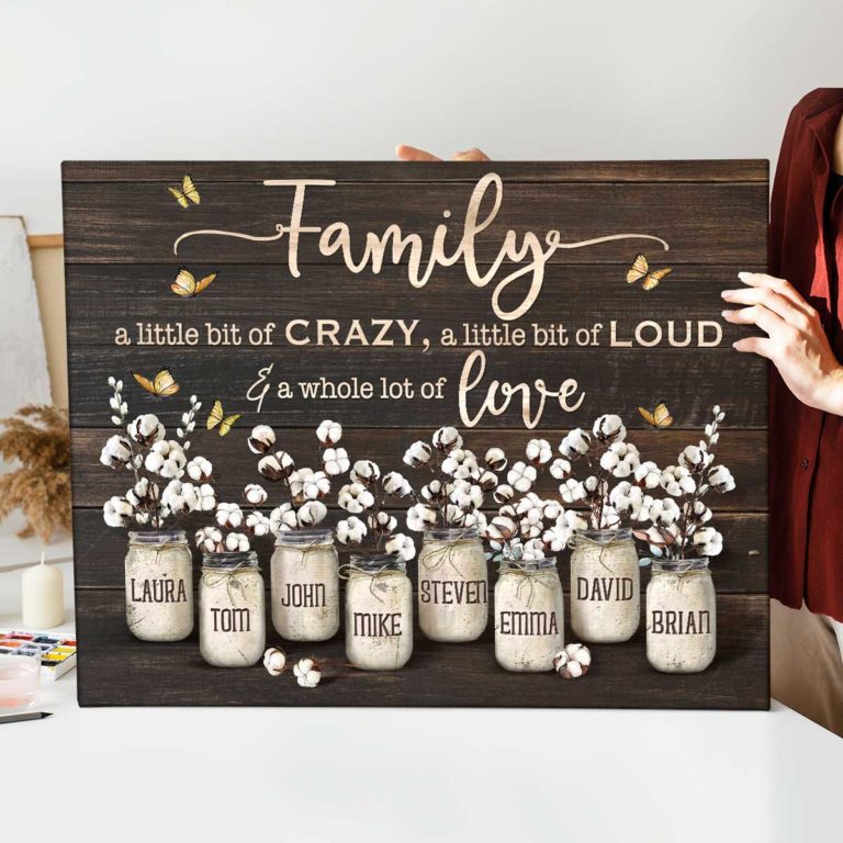 Personalized Family Wall Art With Names, Rustic Farmhouse Wall Decor ...