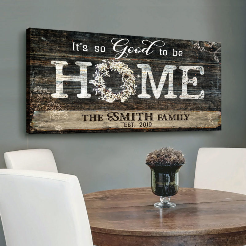 Personalized Home Large Canvas Art, Custom Family Name Sign - Best ...