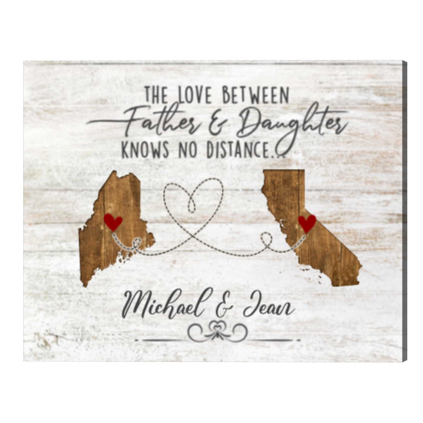 Father And Daughter Long Distance Gift, Personalized Dad Gift From ...