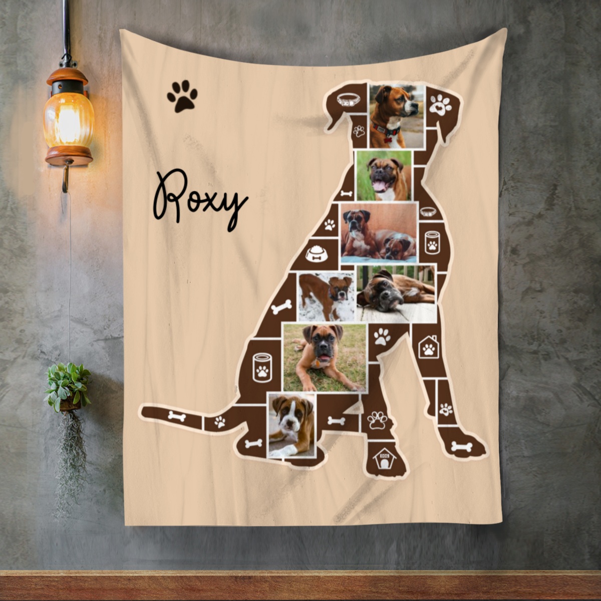 Custom Boxer Dog Photo Blanket – Personalized Pet Lover Gift, Boxer ...