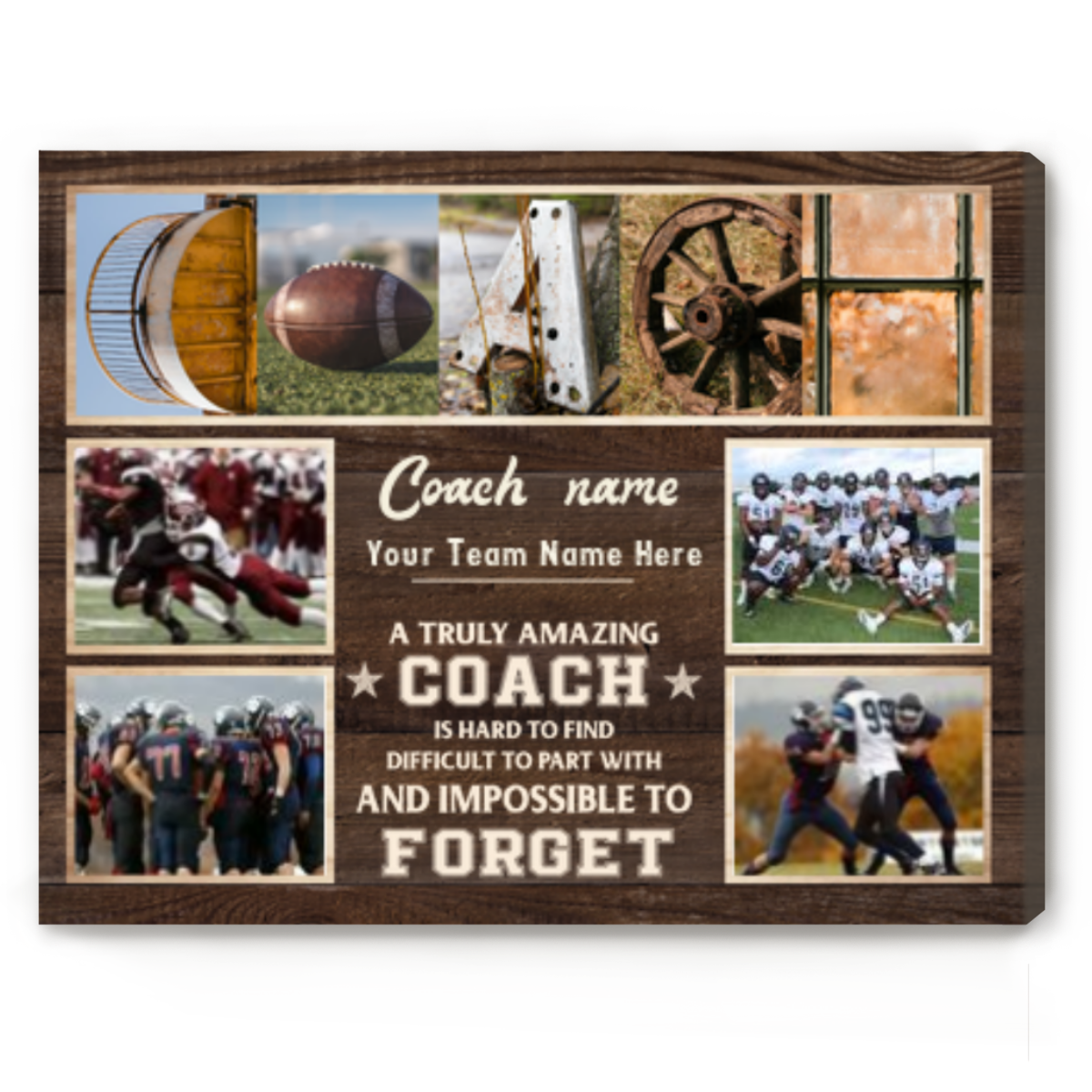 Personalised Photo Gifts For Football Coach, Football Coach Gift Photo ...