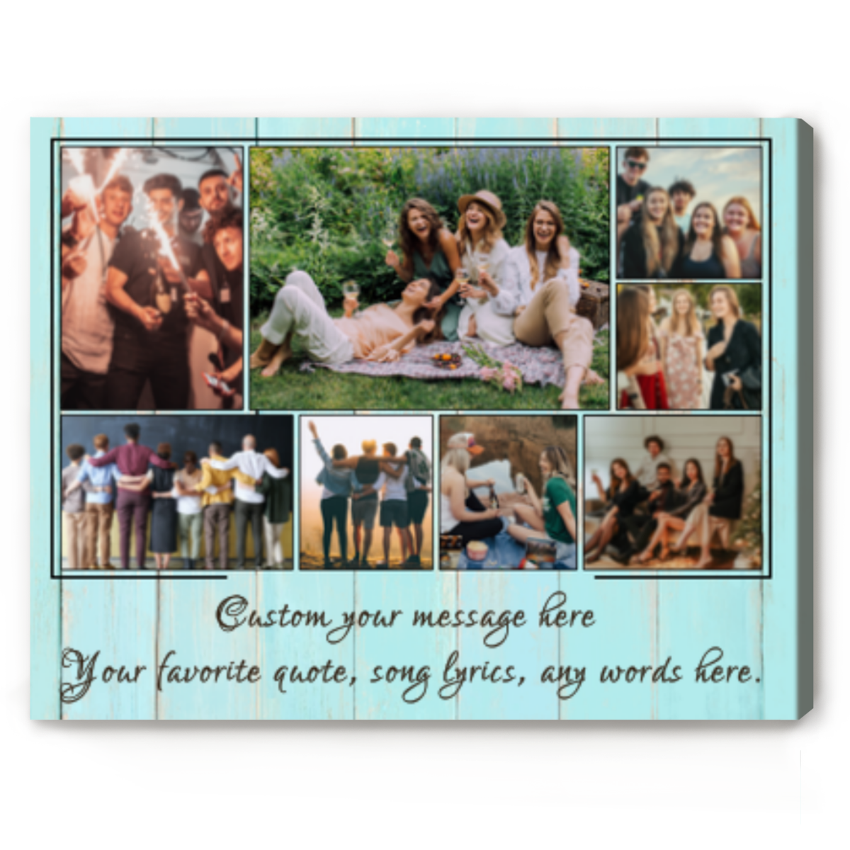 Personalized Photo Collage Print, Picture Collage Ideas With Any Text ...