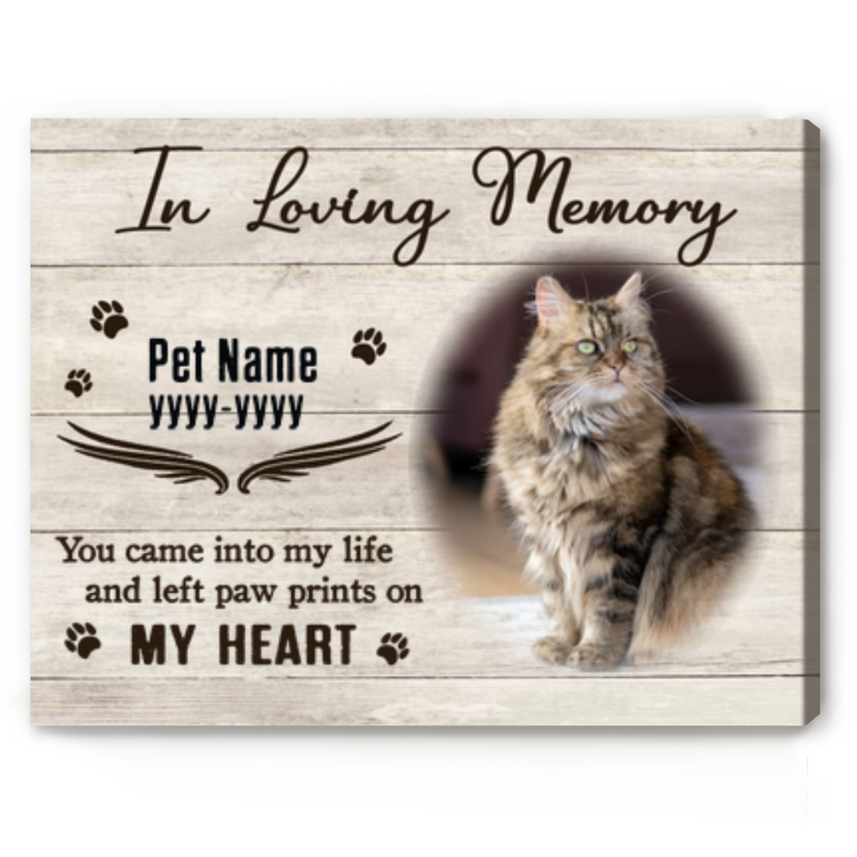 Custom Loss Of Cat Sympathy Gift Personalized Pet Remembrance Gifts