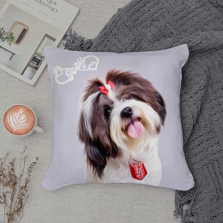 Custom Pet Portrait Pillow, Pet Pillow From Photo, Gift For Pet Owner ...