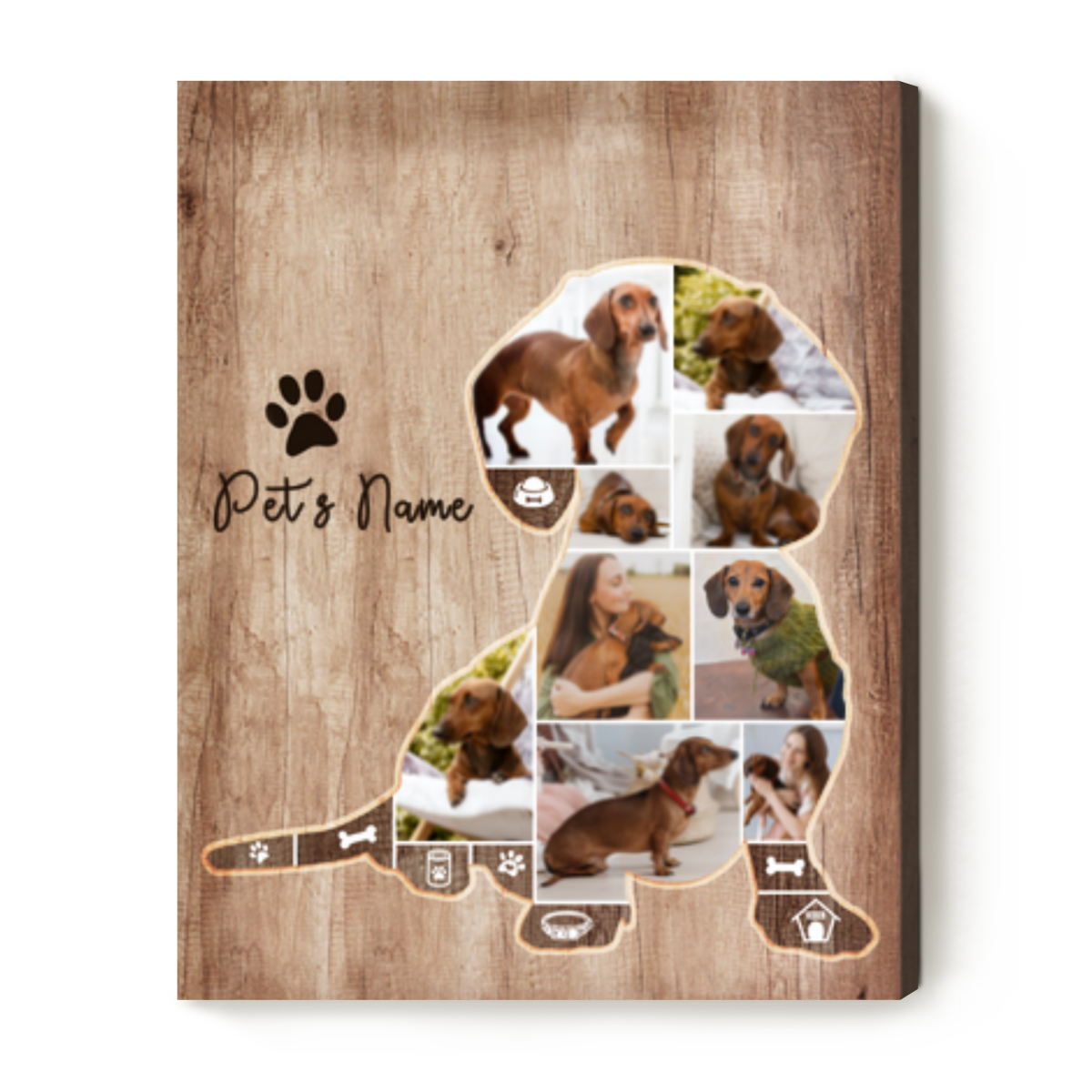 Dachshund Gifts Dachshund Silhouette Photo Collage Canvas Gifts For