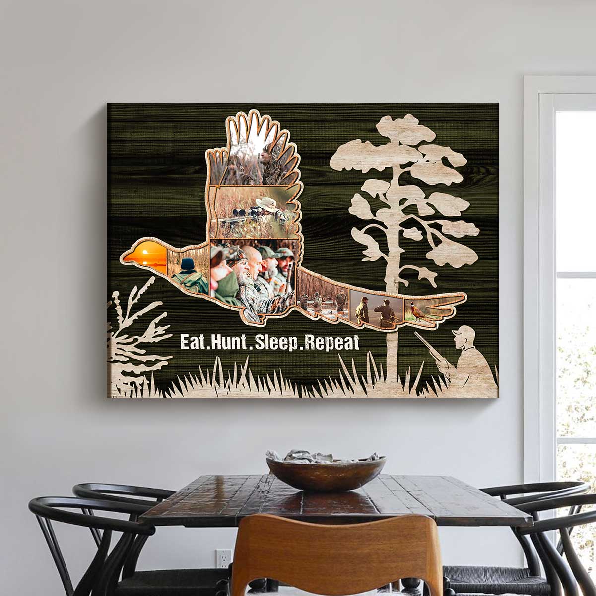 Personalized Hunting Gifts, Pheasant Hunting Photo Canvas, Dad Hunting ...