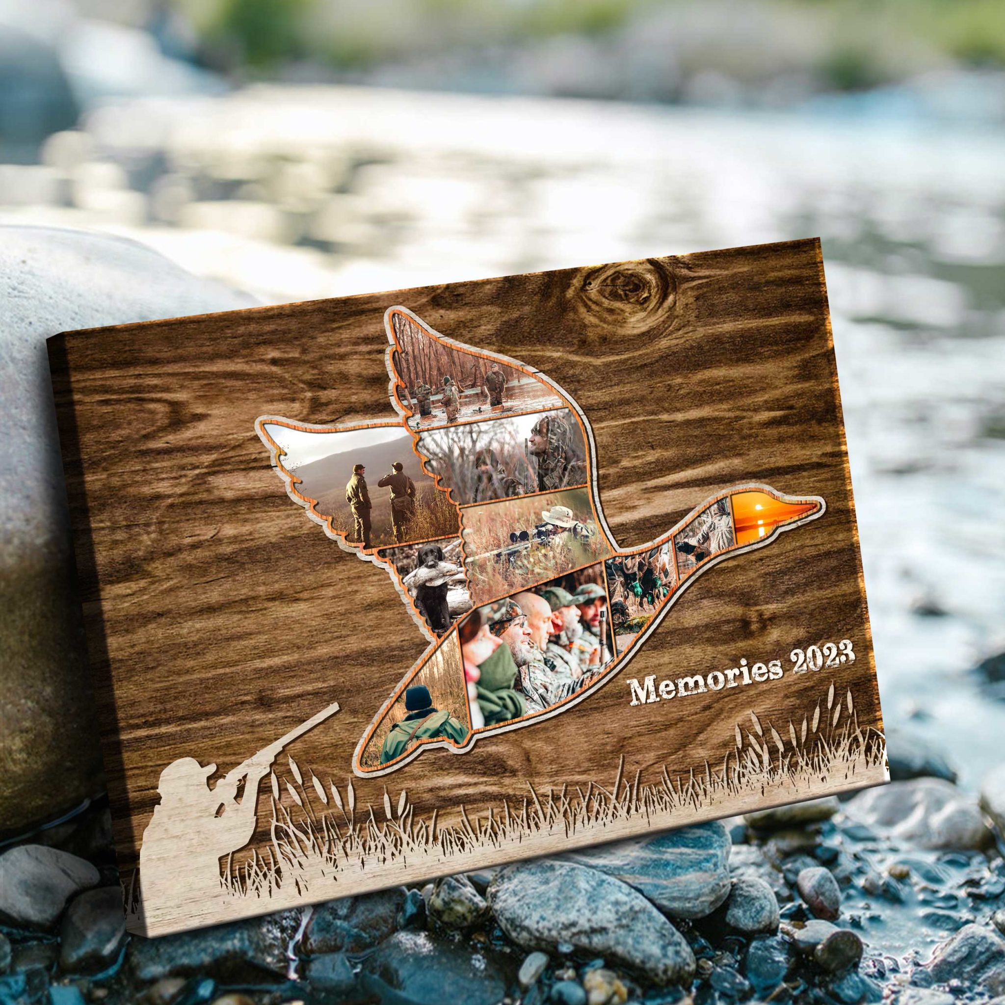 Duck Hunting Photo Collage Canvas, Gifts For Duck Hunters, Father's Day ...