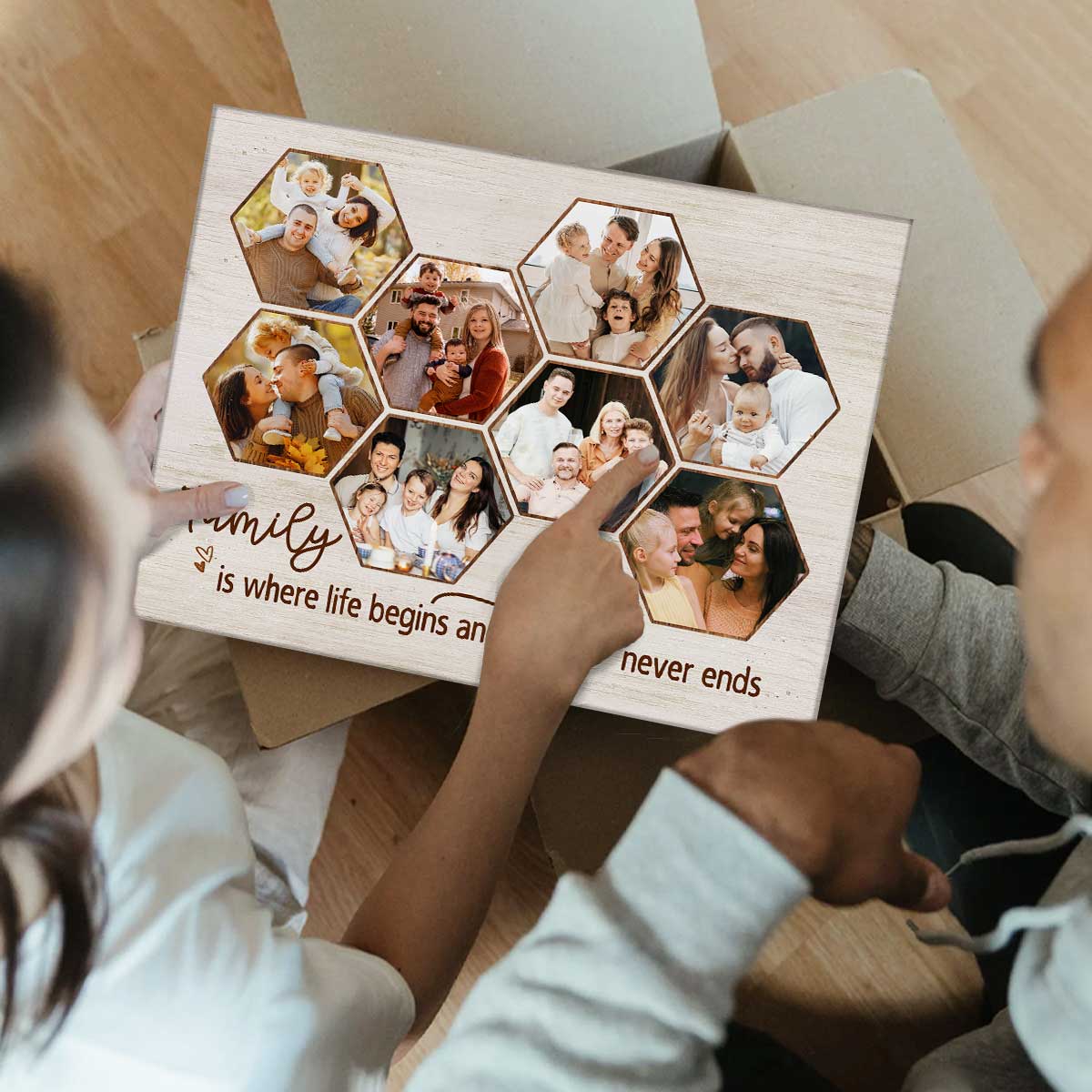 Family Hive Picture Collage, Custom Family Gifts, Family Is Where Life ...