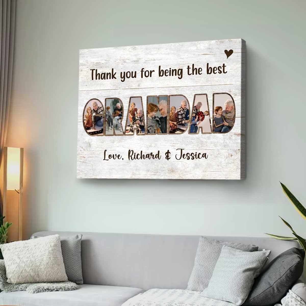 Grandad Photo Collage, Grandad Gifts For Birthday, We Love You Grandad ...
