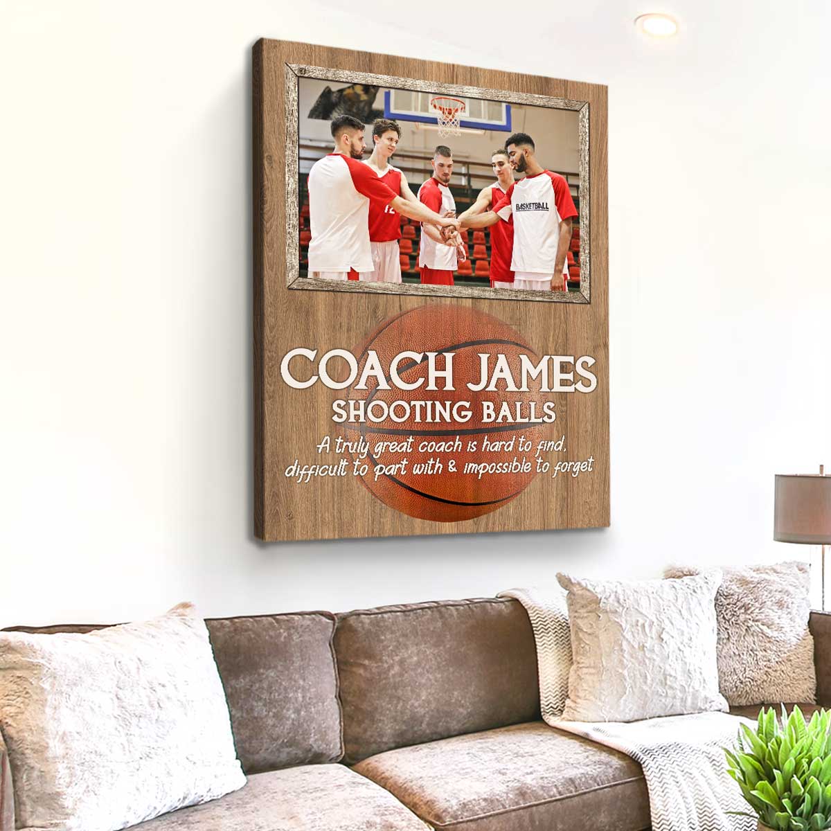 Personalized Basketball Coach Gifts With Photo Canvas, Team Gift For ...