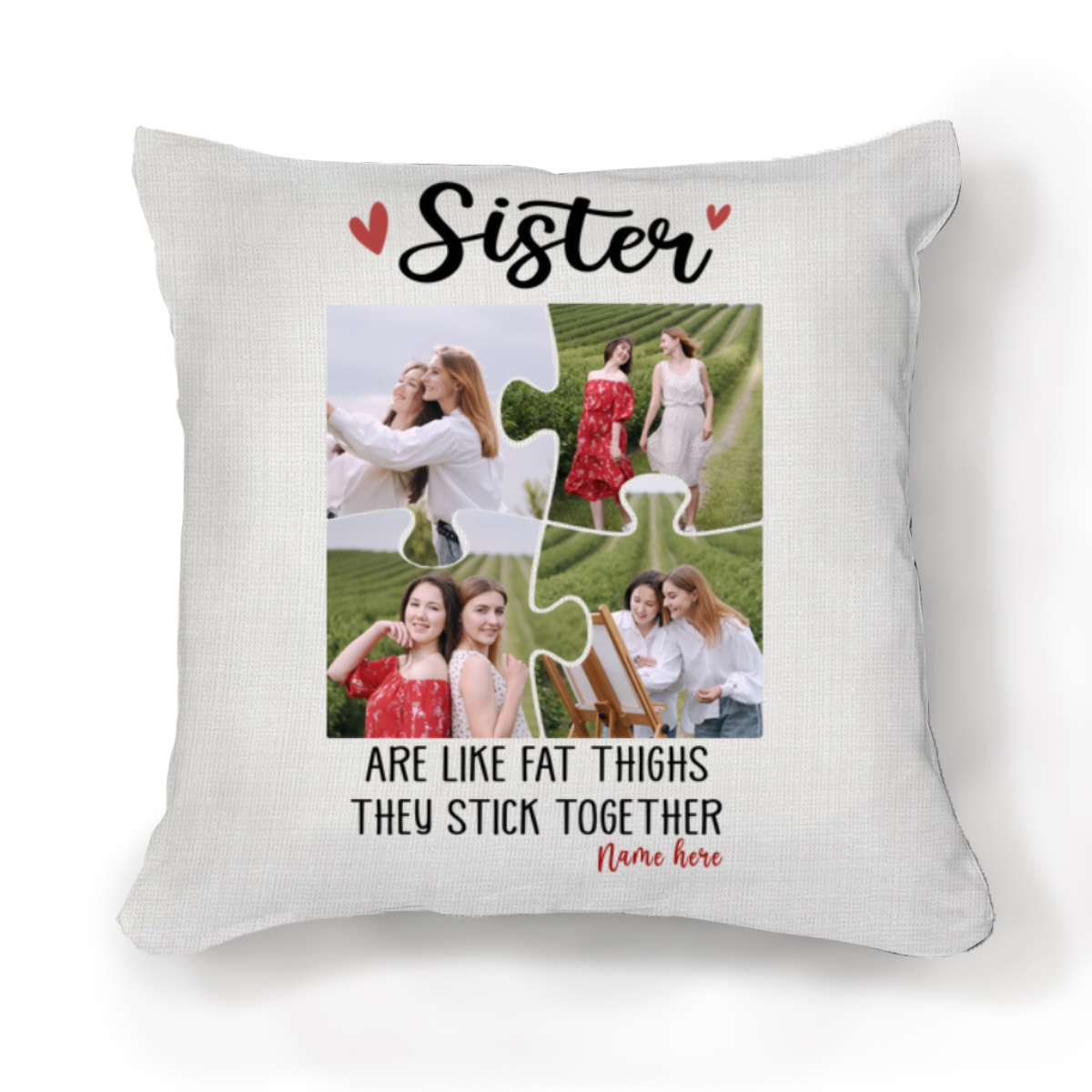 Sisters Stick Together Picture Pillow, Mother's Day Gift For Sister ...