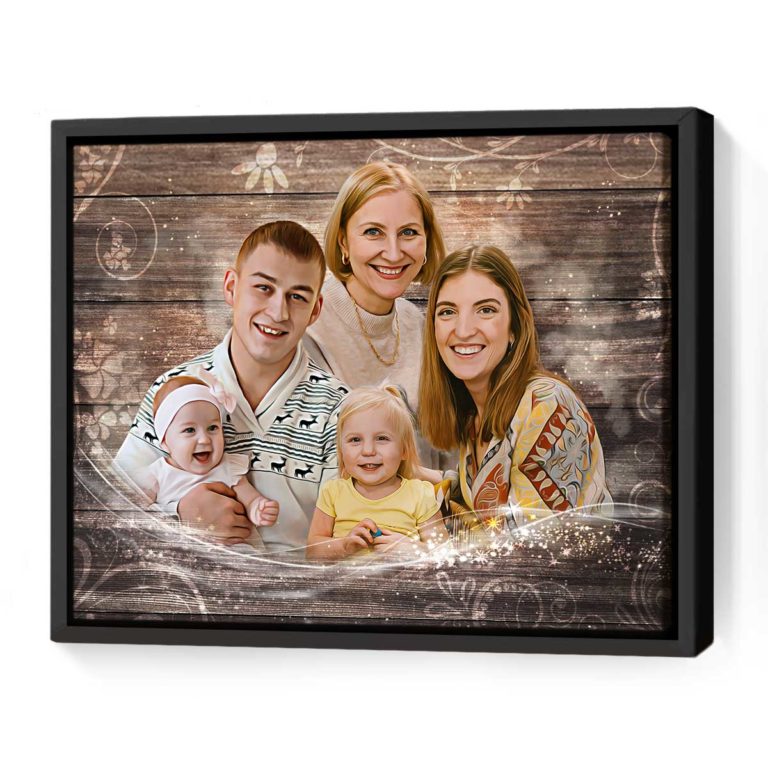 Mother's Day Gifts, Personalized Family Portrait Canvas, Combine Photo ...