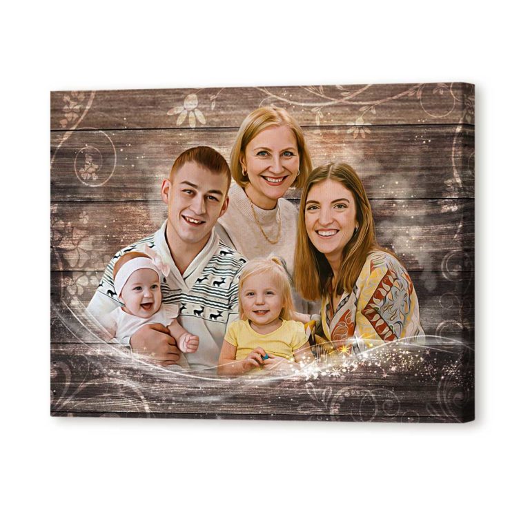 Mother's Day Gifts, Personalized Family Portrait Canvas, Combine Photo ...