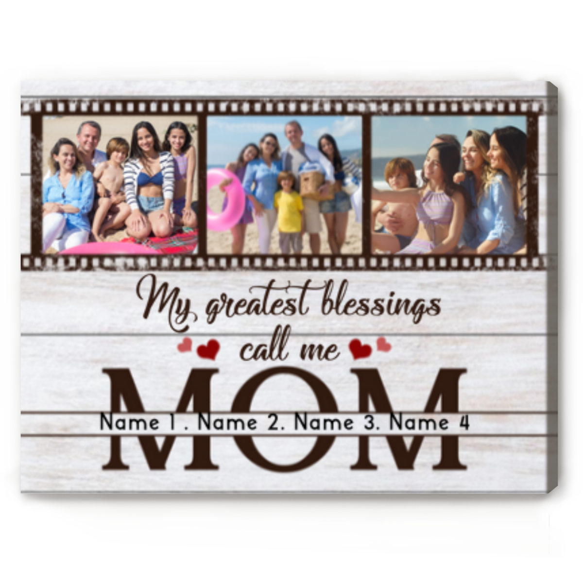 My Greatest Blessings Call Me Mom Picture Canvas, Christmas Photo Gifts ...