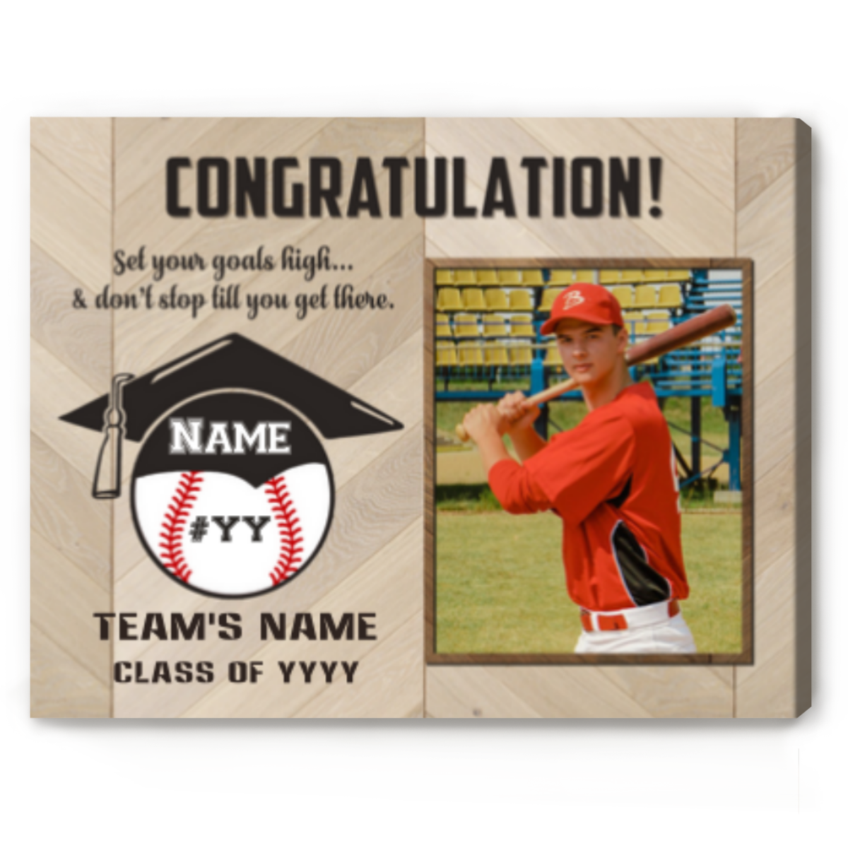 Personalized Baseball Graduation Photo Print, Graduation Gifts For ...