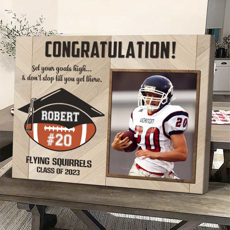 Personalized Football Graduation Photo Print, Graduation Gift For ...