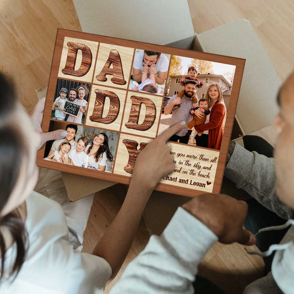 Personalized Photo Daddy Canvas Print, Christmas Gifts For Daddy, Daddy ...
