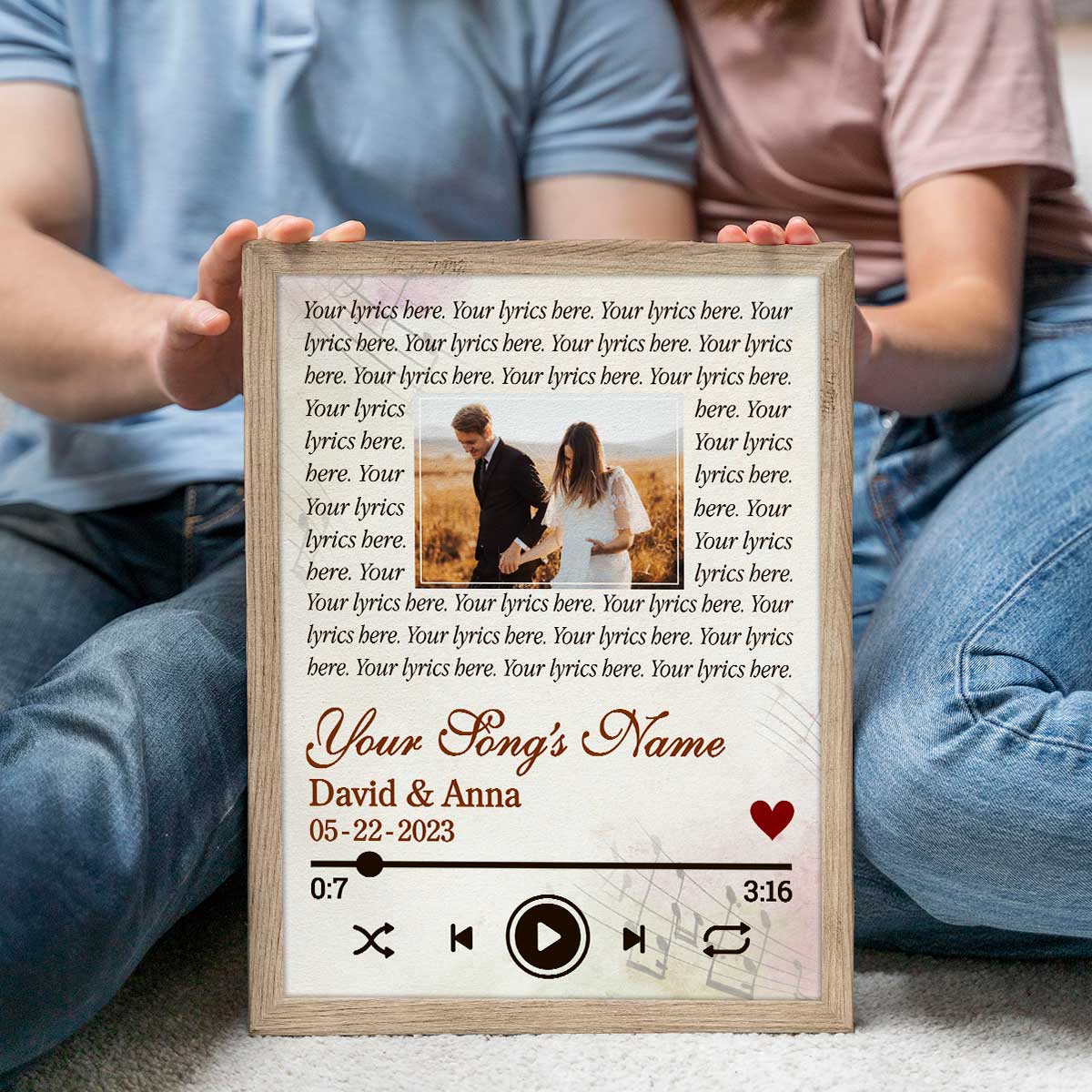 Custom Song Lyrics On Canvas | Song Lyrics Wall Art | Benicee Shop