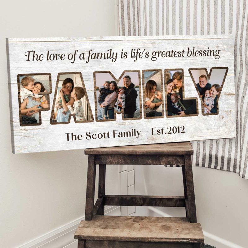Family Photo Canvas Print Personalized, Presents For Parents, Gifts For ...