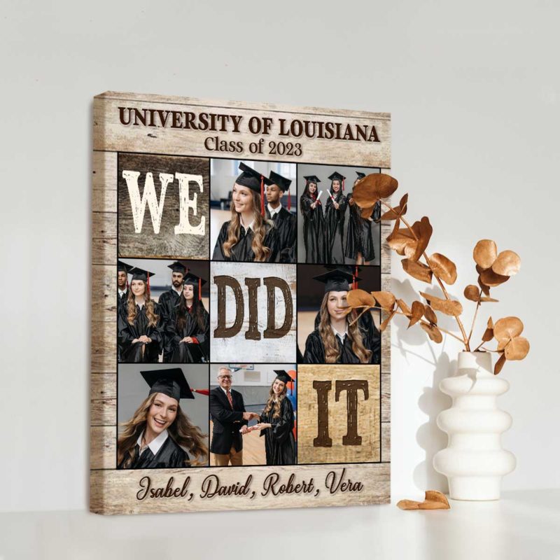 Personalized We Did It Graduation Photo Canvas, Custom Graduation Gifts ...