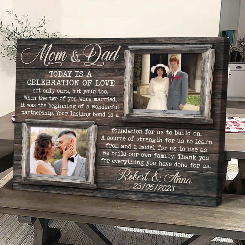 Personalized Wedding Gift For Parents, Thank You Gift For Parents, Mom ...