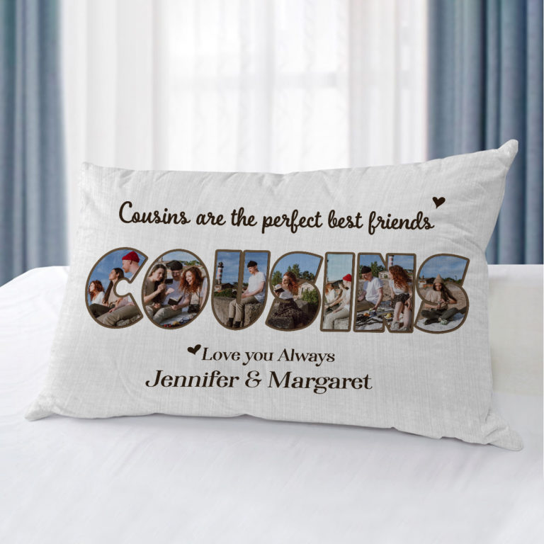 Cousins Are The Perfect Best Friends Photo Collage Pillow, Cousin Gifts ...