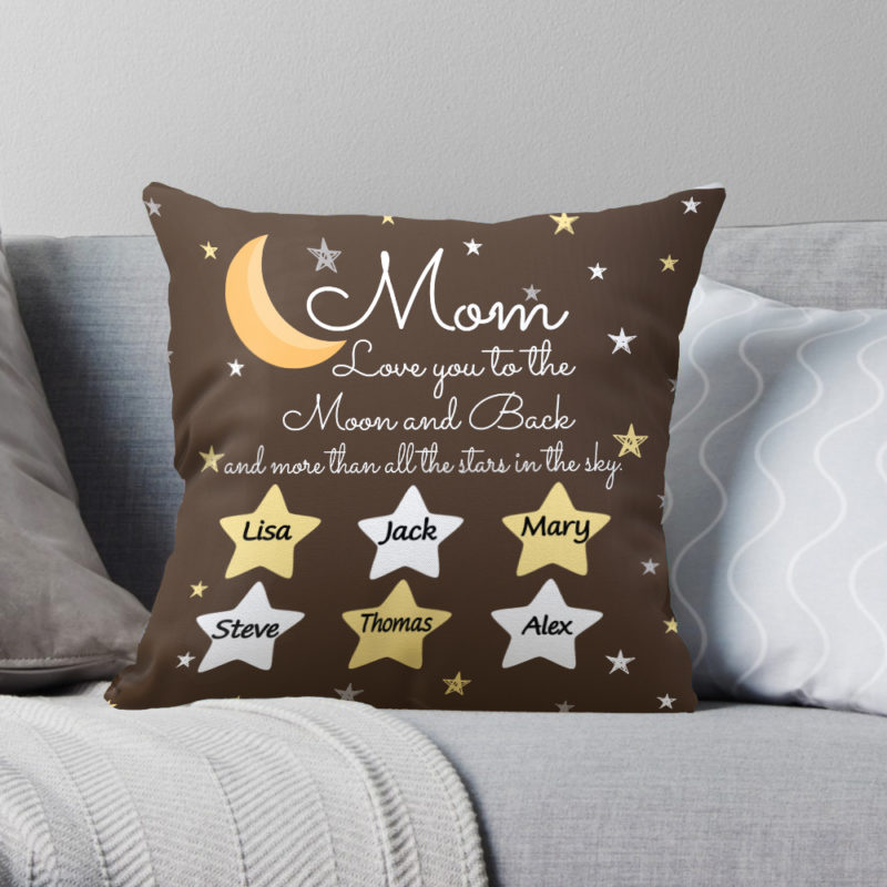 Mom Custom Pillow With Kids Names, Personalized Mother's Day Gifts ...