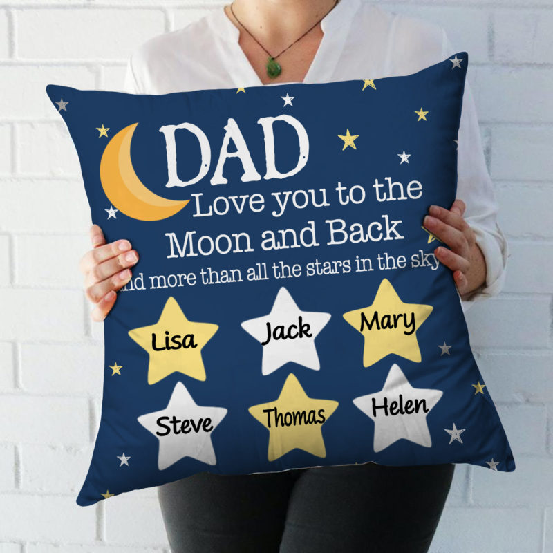 Dad Custom Pillow With Children Names, Personalized Father's Day Gifts ...