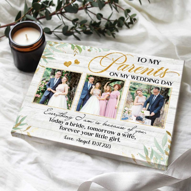 Personalized Canvas To My Parents On My Wedding Day, Custom Wedding ...