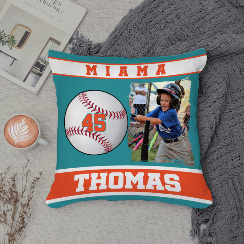 Baseball Photo Pillow Personalized, Baseball Gifts For Boy, Gift For ...