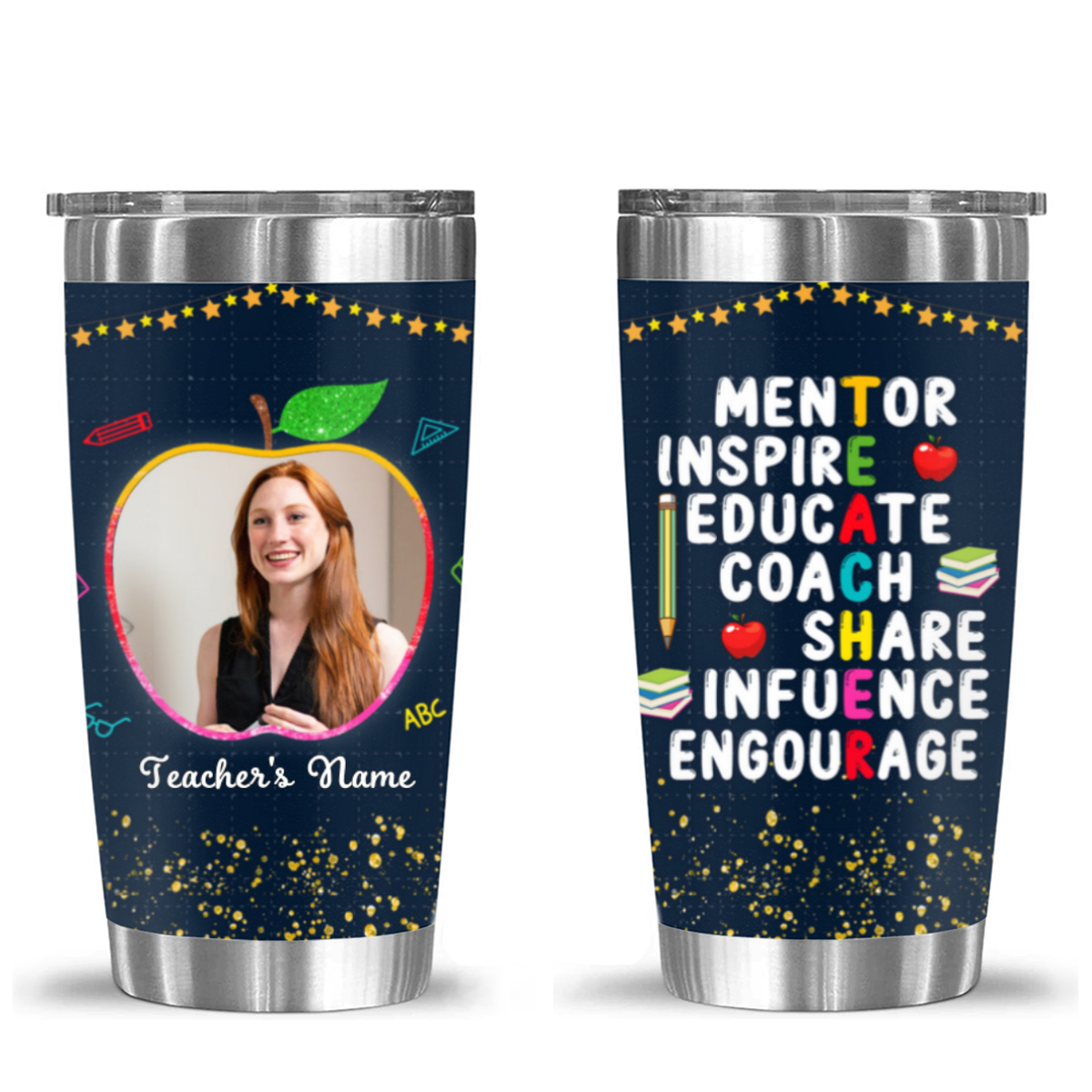 Personalized Appreciation Teacher Photo Tumbler, Gift For Teachers From ...