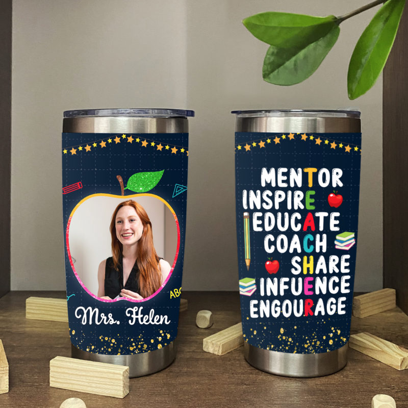 Personalized Appreciation Teacher Photo Tumbler, Gift For Teachers From ...