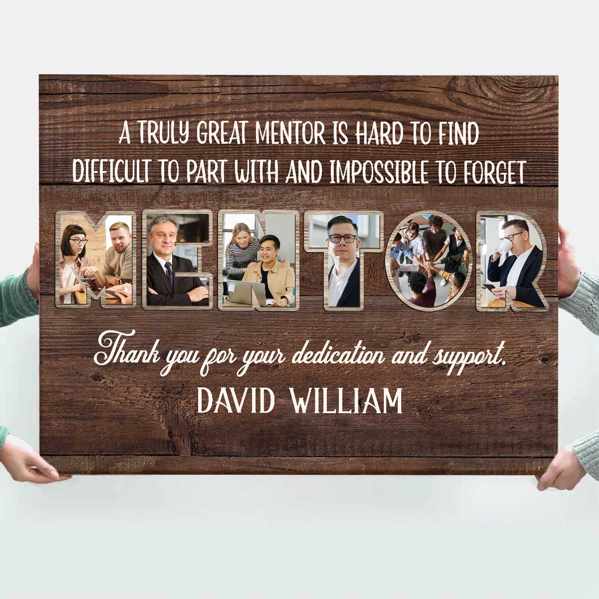 Personalized Mentor Photo Collage Canvas, Thank You Gifts For Mentor ...