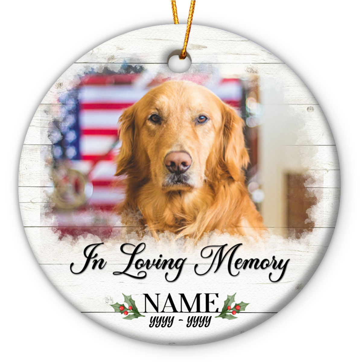 Personalized In Loving Memory Pet Ceramic Ornament, Dog Memorial ...