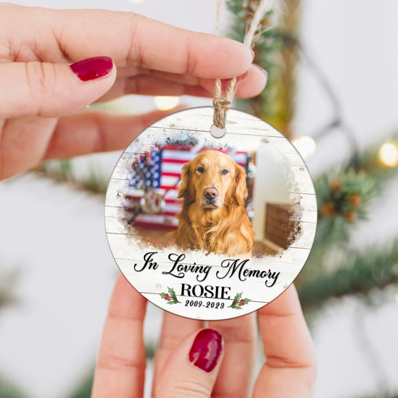 Personalized In Loving Memory Pet Ceramic Ornament, Dog Memorial ...