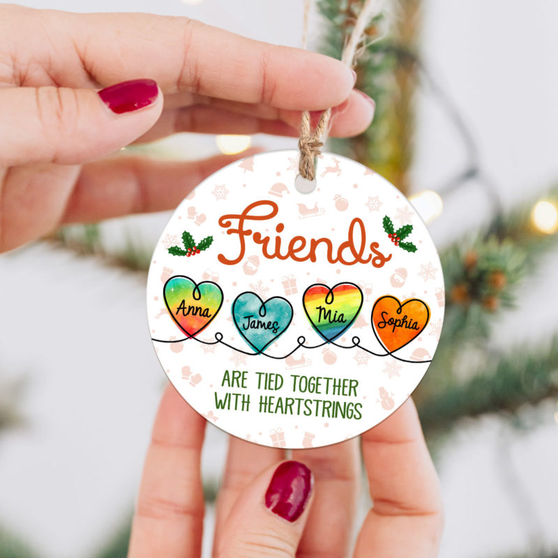 Friends Are Tied Together With Heartstrings Personalized Ceramic ...