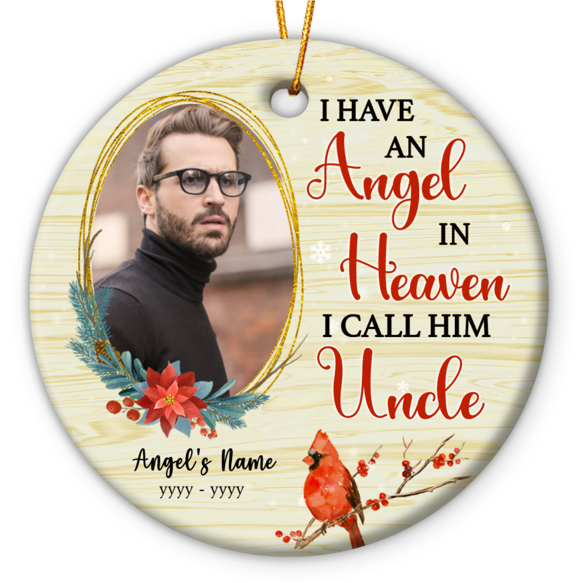 I Have An Angel In Heaven I Call Him Uncle Personalized Photo Ceramic ...