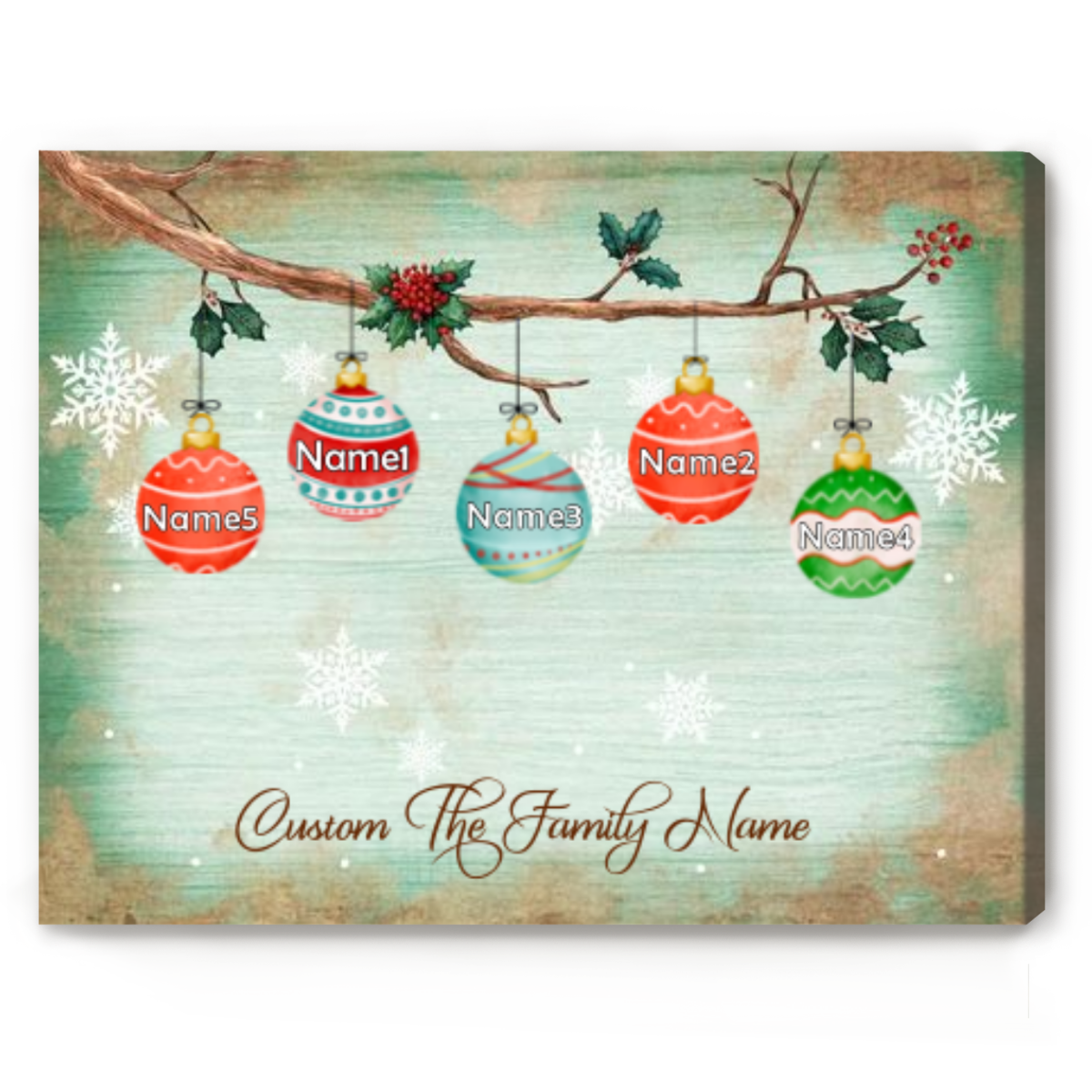 Personalized Family Christmas Wall Art, Custom Christmas Welcome Sign ...