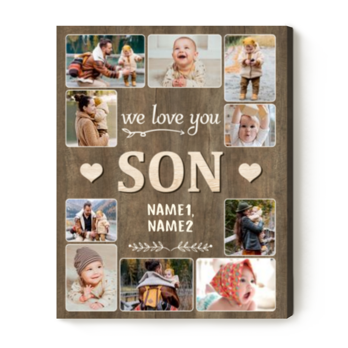 We Love You Son Personalized Photo Collage Canvas Gifts For Son From We Love You Son Personalized Photo Collage Canvas Gifts For Son From