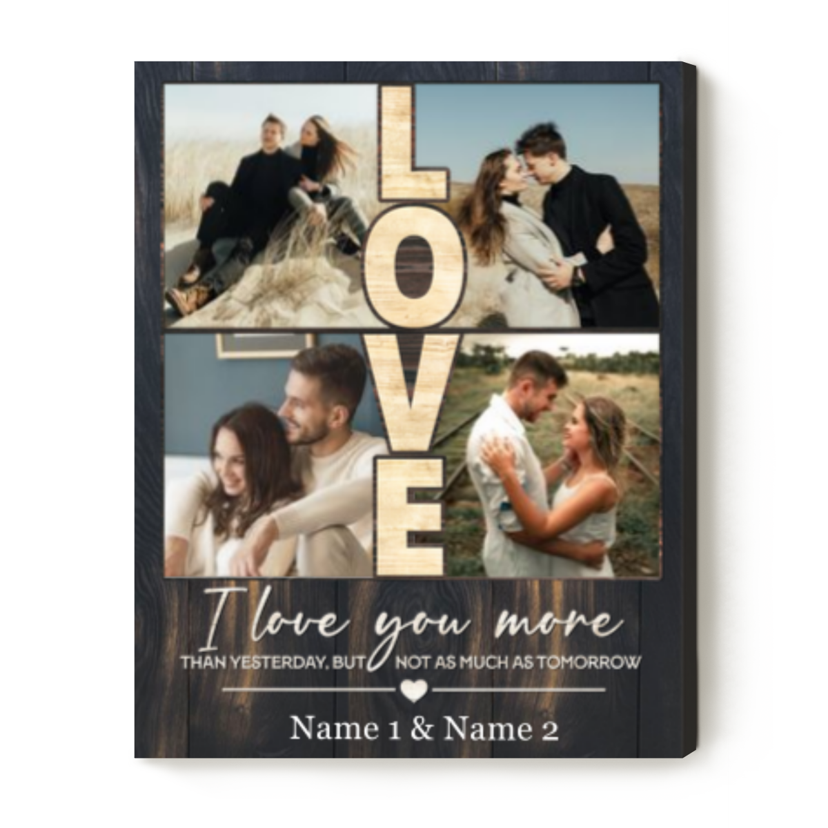Personalized Love Photo Canvas For Couple, Romantic Valentines Gifts ...
