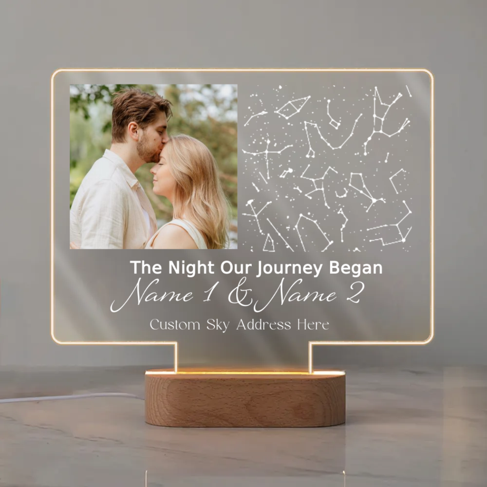 The Night Journey Began Custom Night Sky And Photo Night Light ...