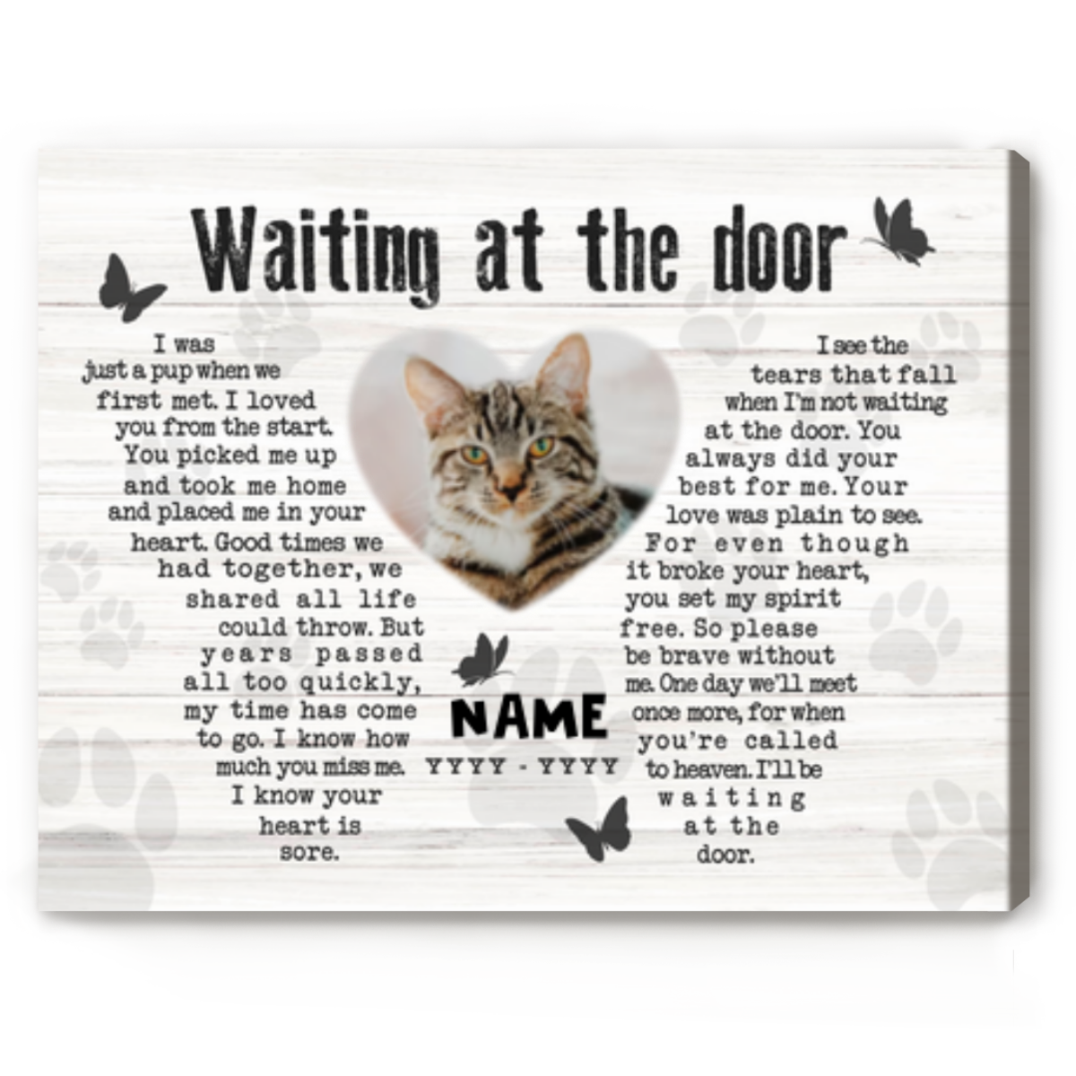 Pet Memorial Poems For Cats Loss Of A Cat Poem: "Waiting At The Door"