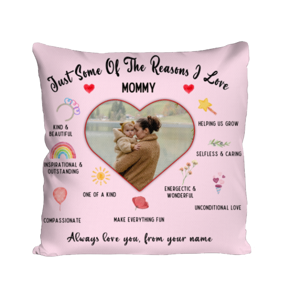 Reason I Love You Mommy Custom Photo Pillow, Create A Mothers Day Gift ...