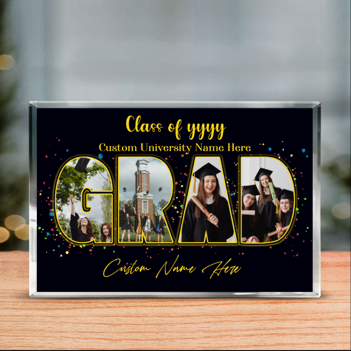 Custom Grad Photo Acrylic Plaque, Personalized Graduation Gifts 2025 ...