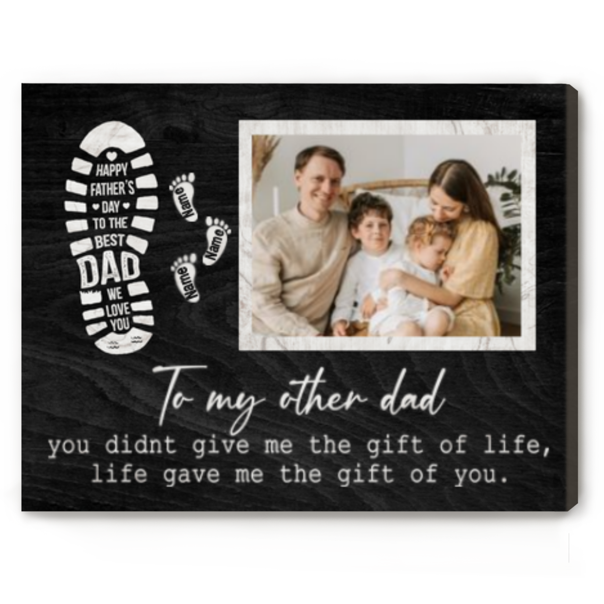 Fathers Day Bonus Dad Gift, Personalized Bonus Dad Canvas, Fathers Day ...