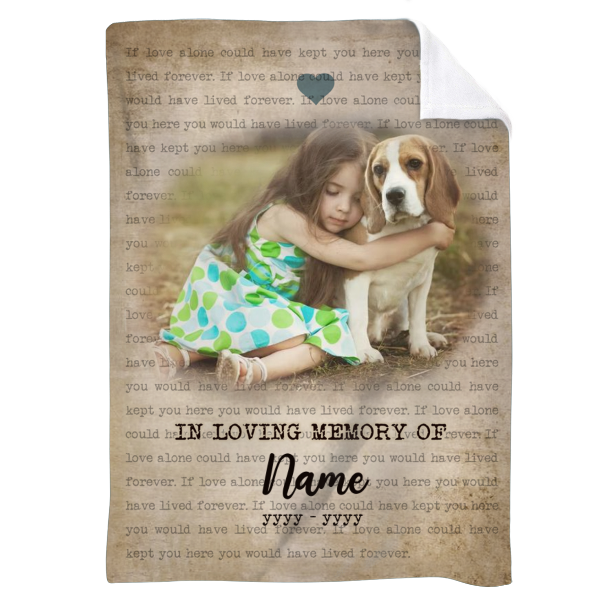 In Loving Memory Dog Photo Blanket, Pet Memorial Gifts, Pet Loss Gift ...