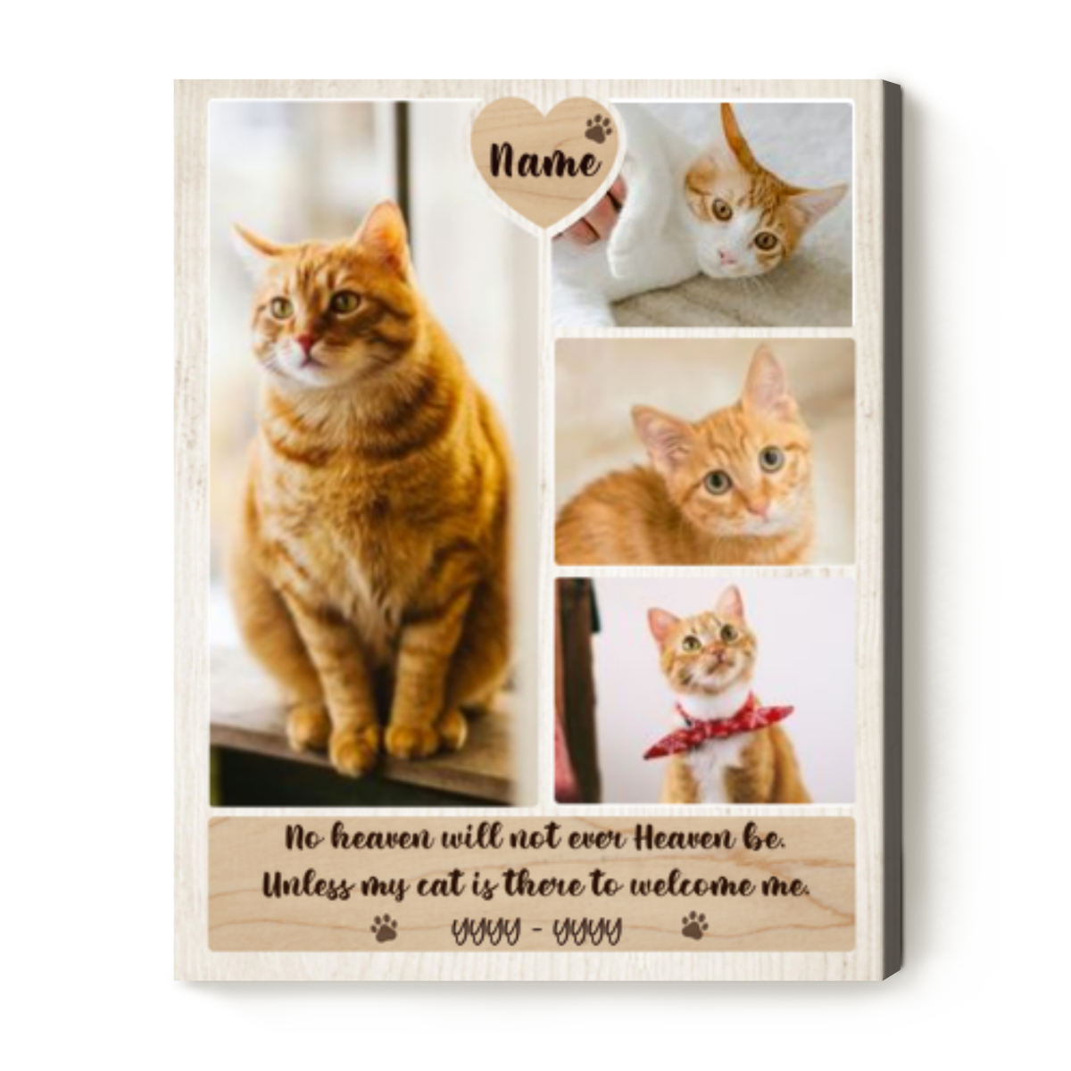 Cat Memorial Photo Collage Print, Cat Memorial Gifts, Cat Remembrance ...